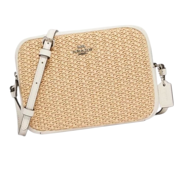 Coach | Bags | Coach Wicker Woven Rare Camera Bag 220 Woven Tan ...
